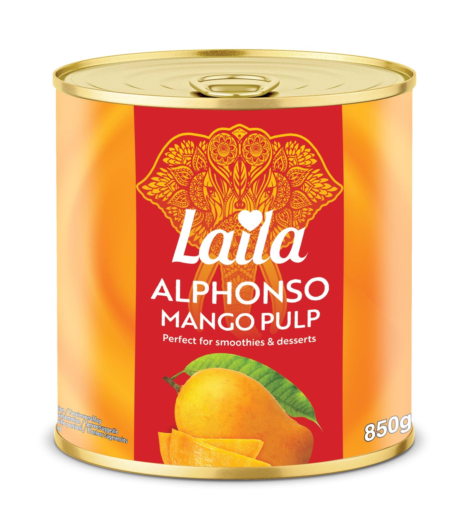 Laila Alphonso Mango Pulp 850g – LAMBERTS BEDFORD