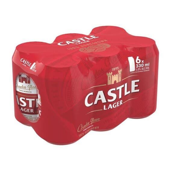 YeboBox Castle Lager 6 Pack 330ml Cans – LAMBERTS BEDFORD